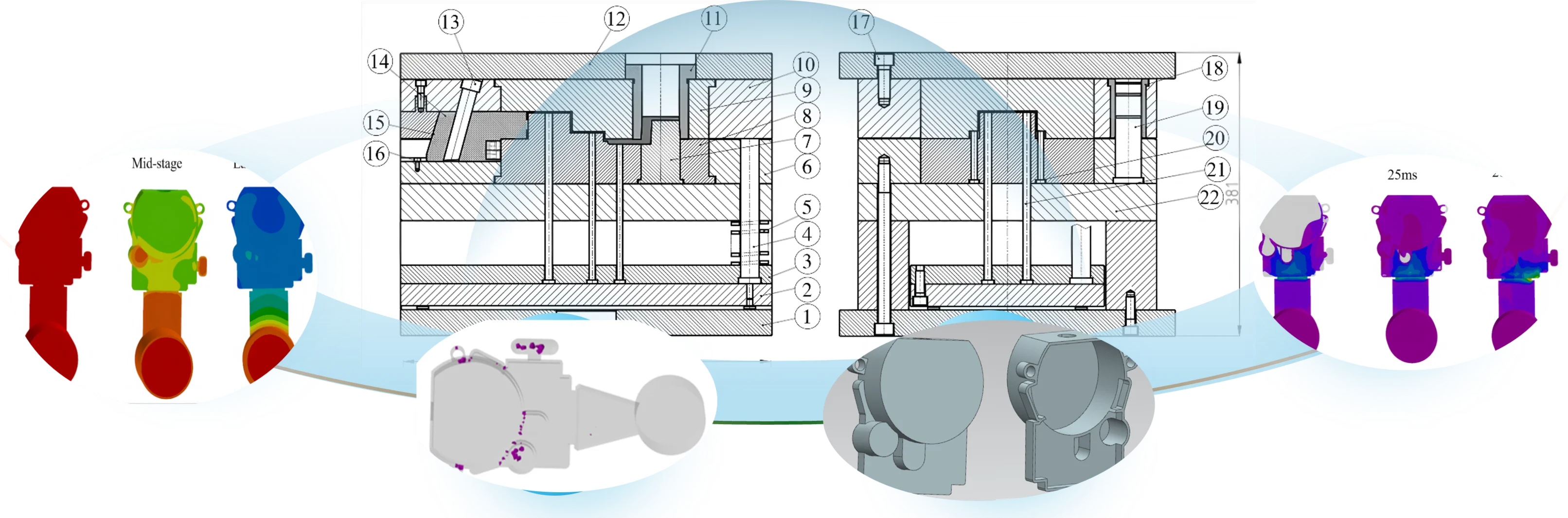 Die casting mold design of CH367B1 aluminum alloy throttle valve body ...